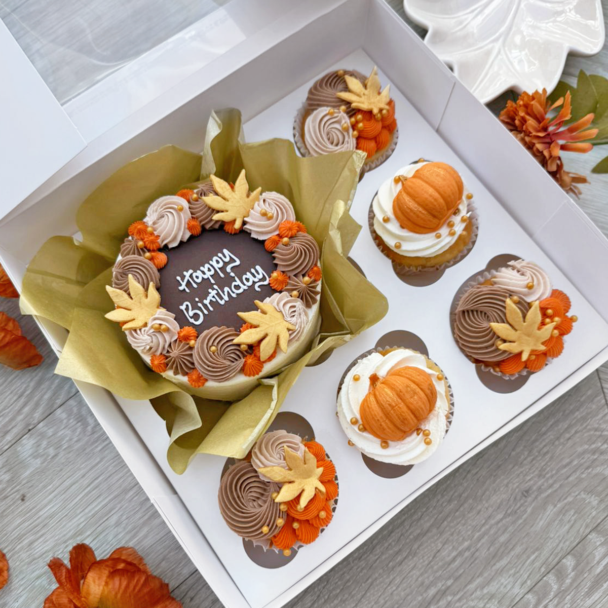 Autumn 'Bento Box' Cake Box - Hand-made Cakes Warwickshire ...